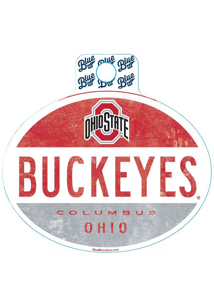 Red Ohio State Buckeyes Athletic O Oval Stickers - Official Big Ten ...